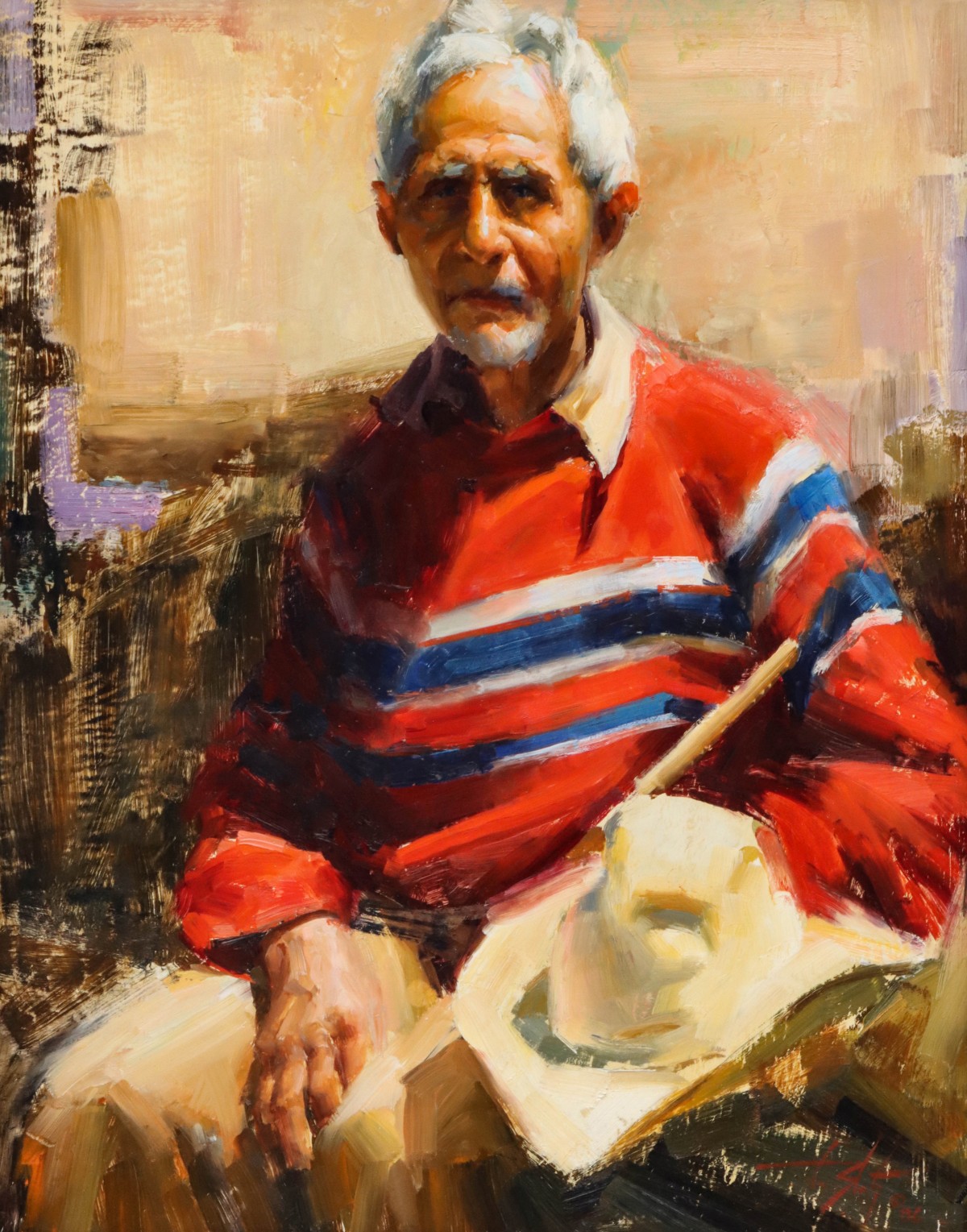 #65: TIMOTHY STORTZ (B. 1952) OIL ON ARTIST'S BOARD
